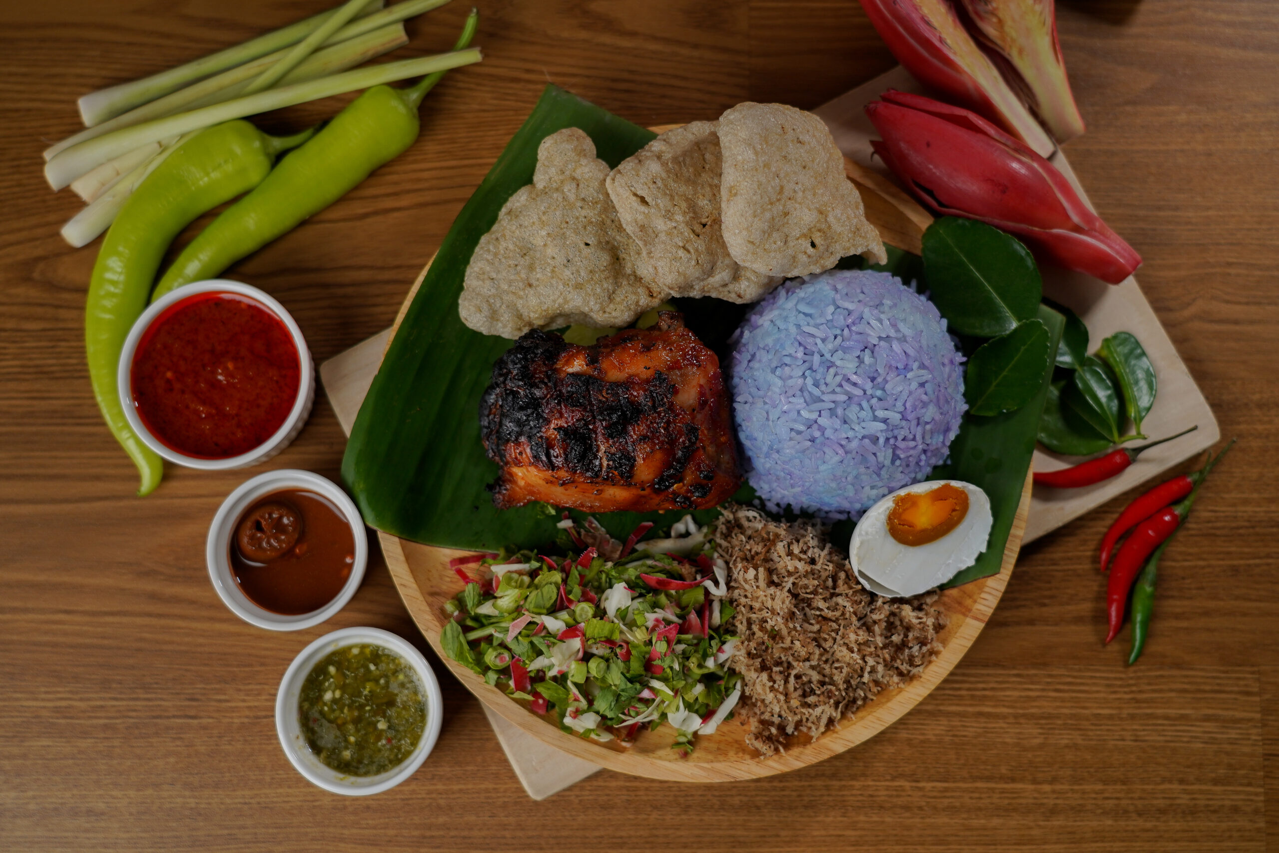 Nasi Kerabu Ayam Madu Bakar – Nasi Kerabu Kayangan